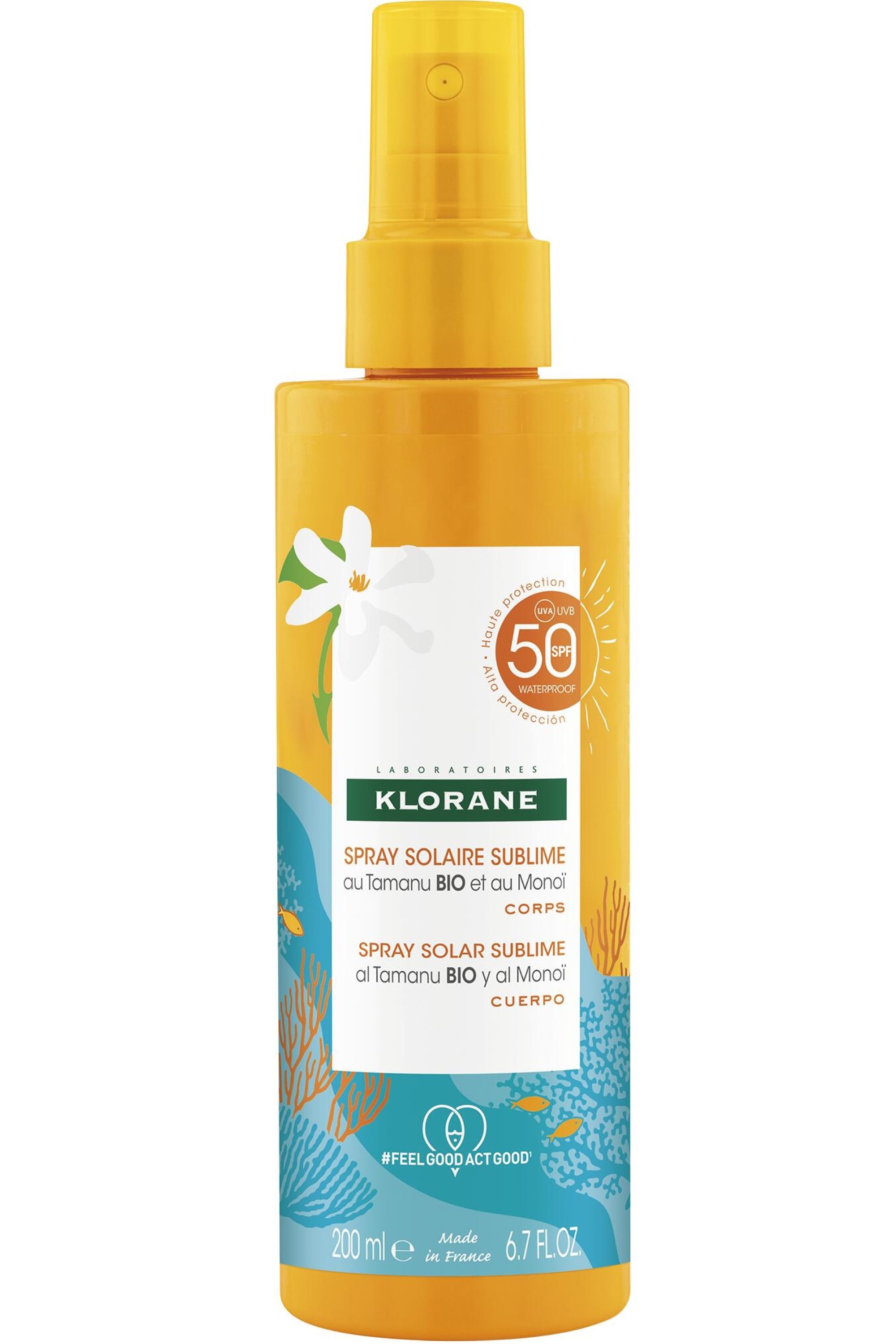 Klorane - Spray solaire SPF50 au Tamanu bio et au Monoï - Blissim